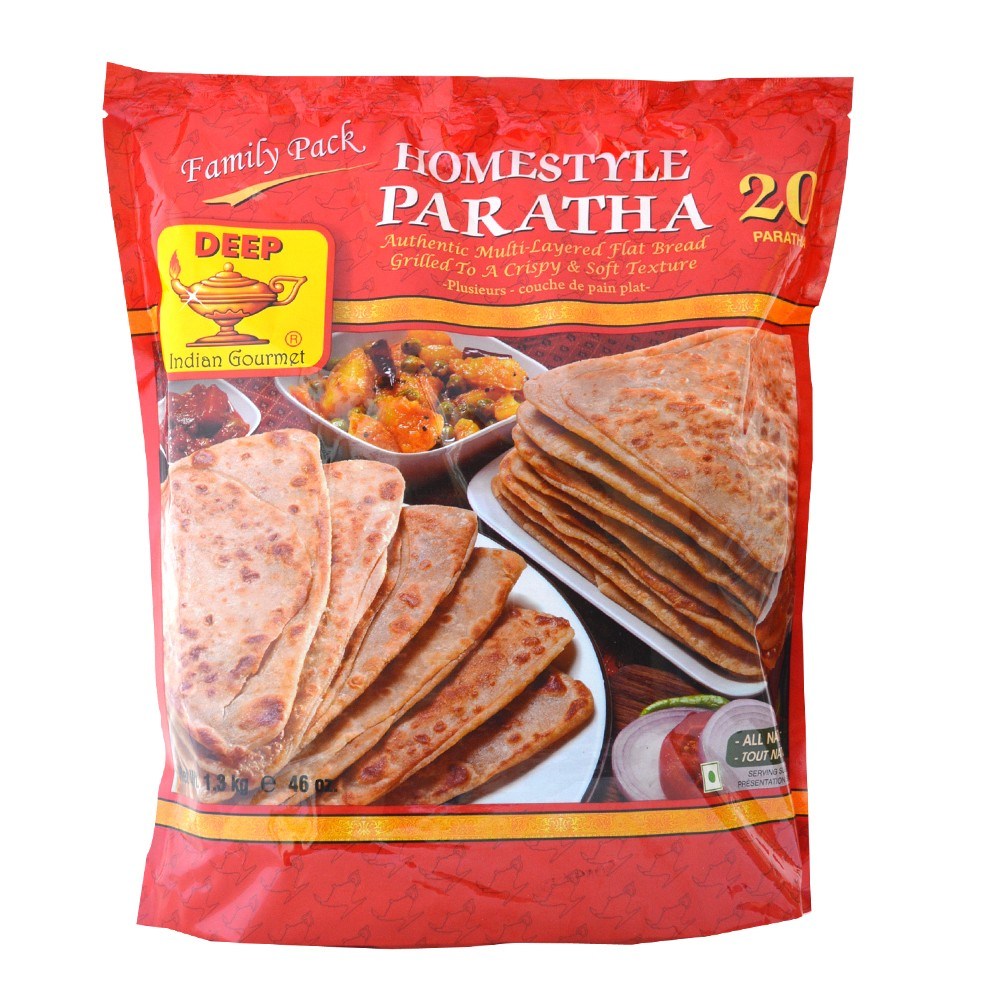 Deep Homestyle Plain Paratha Family Pack 20pcs – Fine India Grocers